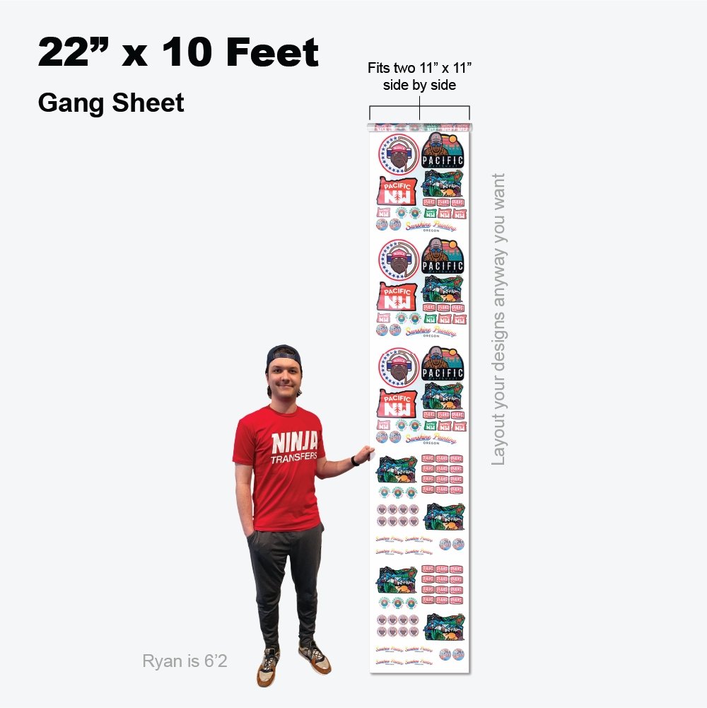 DTF Gang Sheets | Custom DTF Gang Sheets w/ 24 Hour Free Shipping